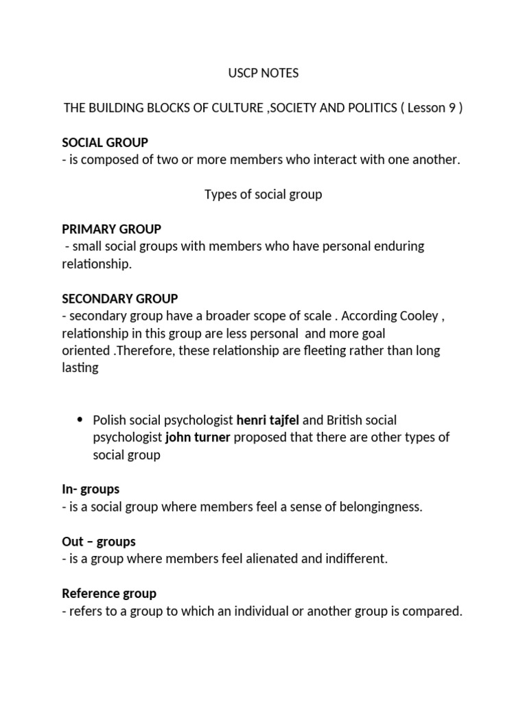 UCSP NOTES | PDF | Family | Marriage