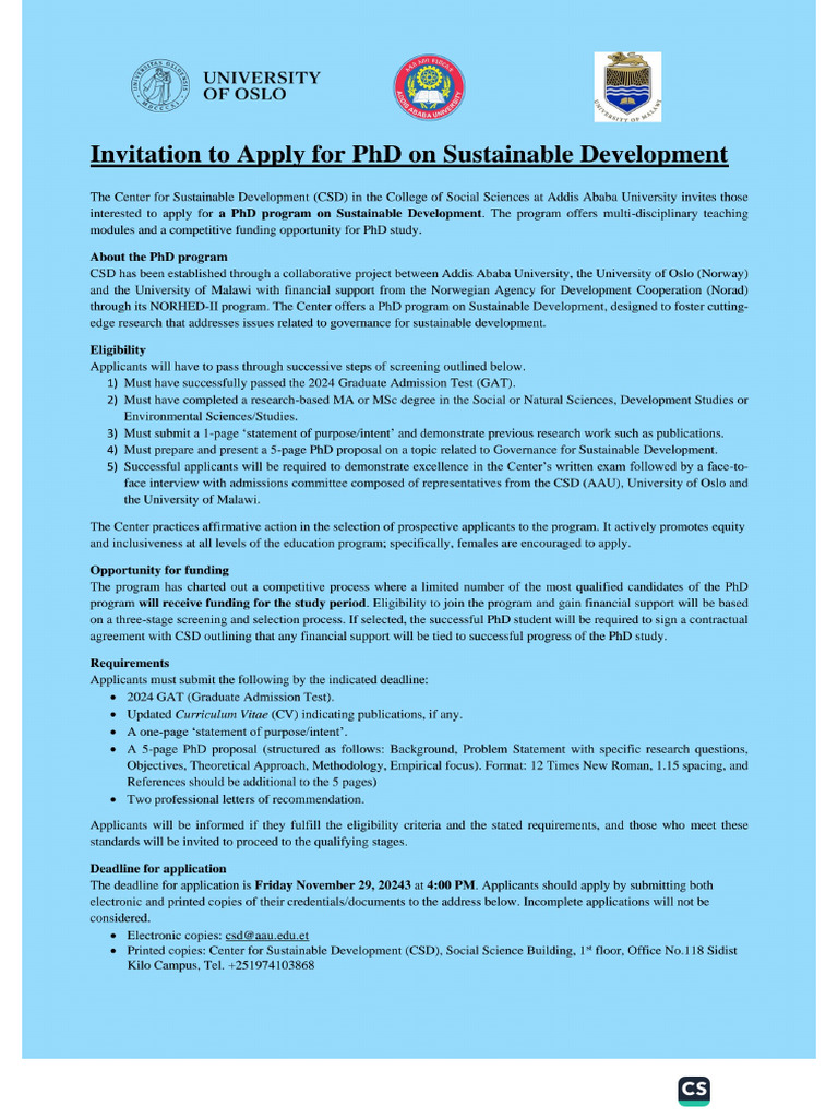 PHD Advert-2024 | PDF
