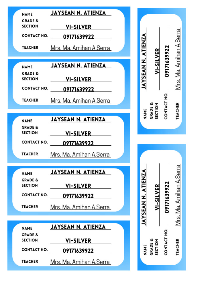 Colorful Floral Patterns Subject Labels US Document | PDF