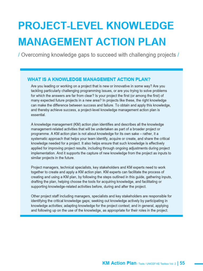 Teams DAPM Knowledge DocumentLibrary1 13. Project Level KM Plans 2.0 | PDF | Procedural ...