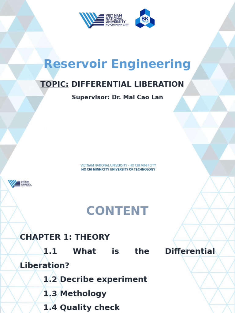 Differential Liberation in Reservoirs | PDF | Petroleum Reservoir ...