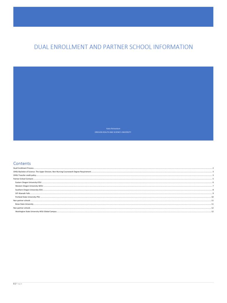 Dual Enrollment - Partner Schools Information 7 - 8 - 24 | PDF ...