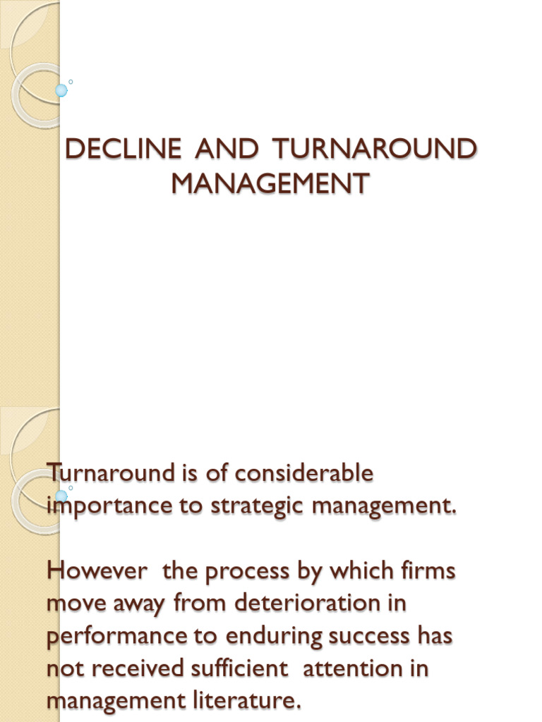 2b Turnaround Management | PDF | Strategic Management | Economics