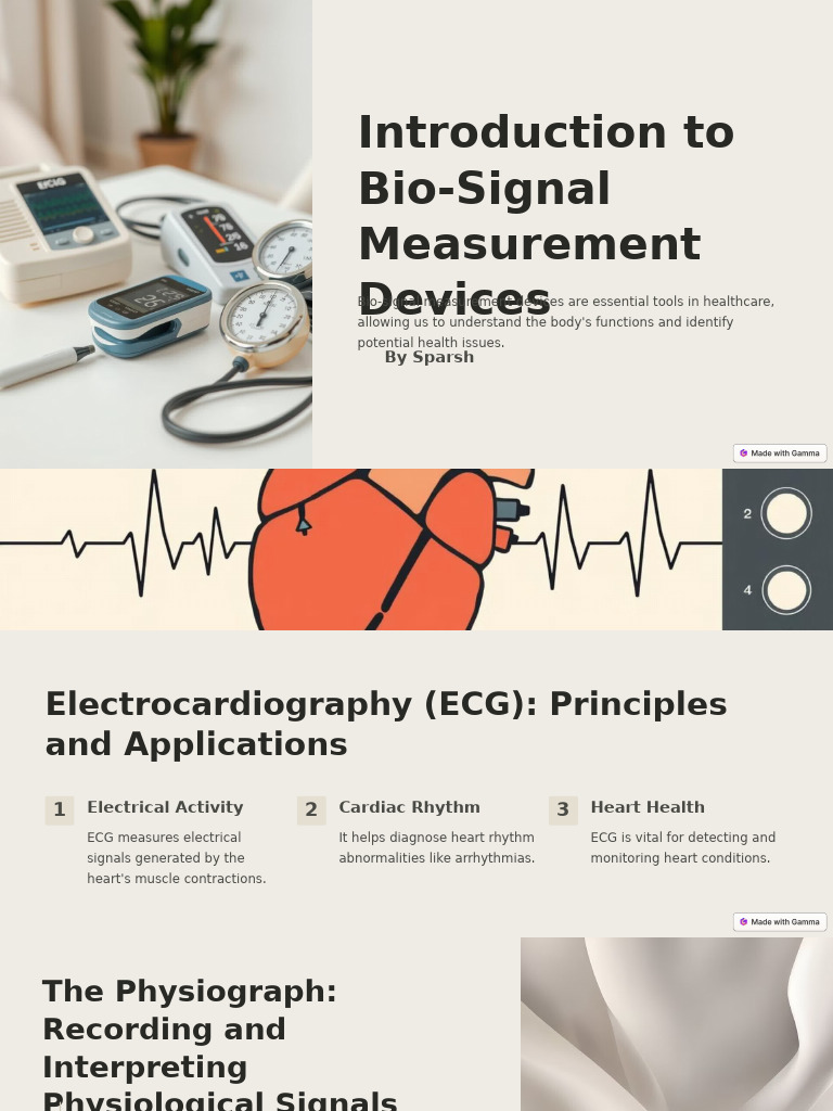 Introduction To Bio Signal Measurement Devices | PDF | Heart ...