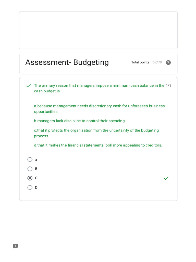 Assessment Budgeting | PDF | Budget | Expense