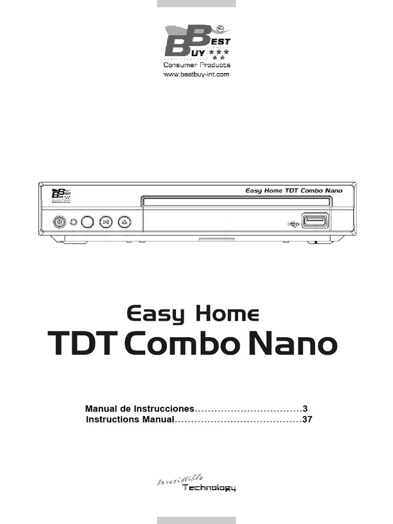 Manual EHome TDTComboNano | PDF | Disco compacto | Control remoto