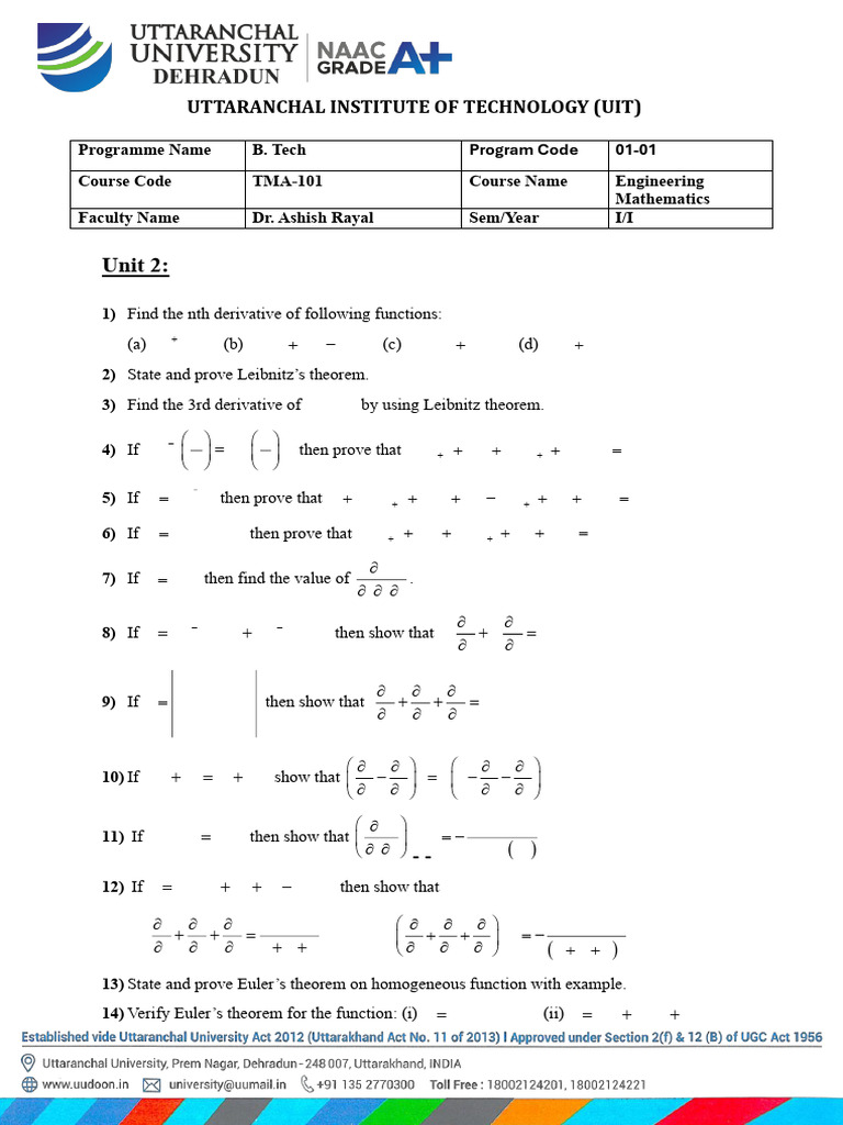 TMA 101-QB02 | PDF | Mathematics | Mathematical Analysis