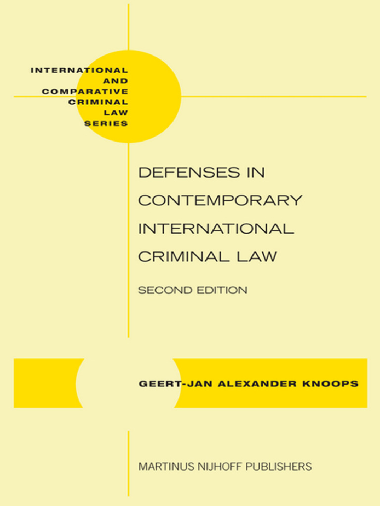 Geert Jan, Defenses in ICL | PDF | International Law | International ...