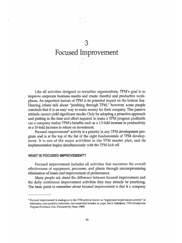 Kobetsu Kaizen in TPM Book | PDF