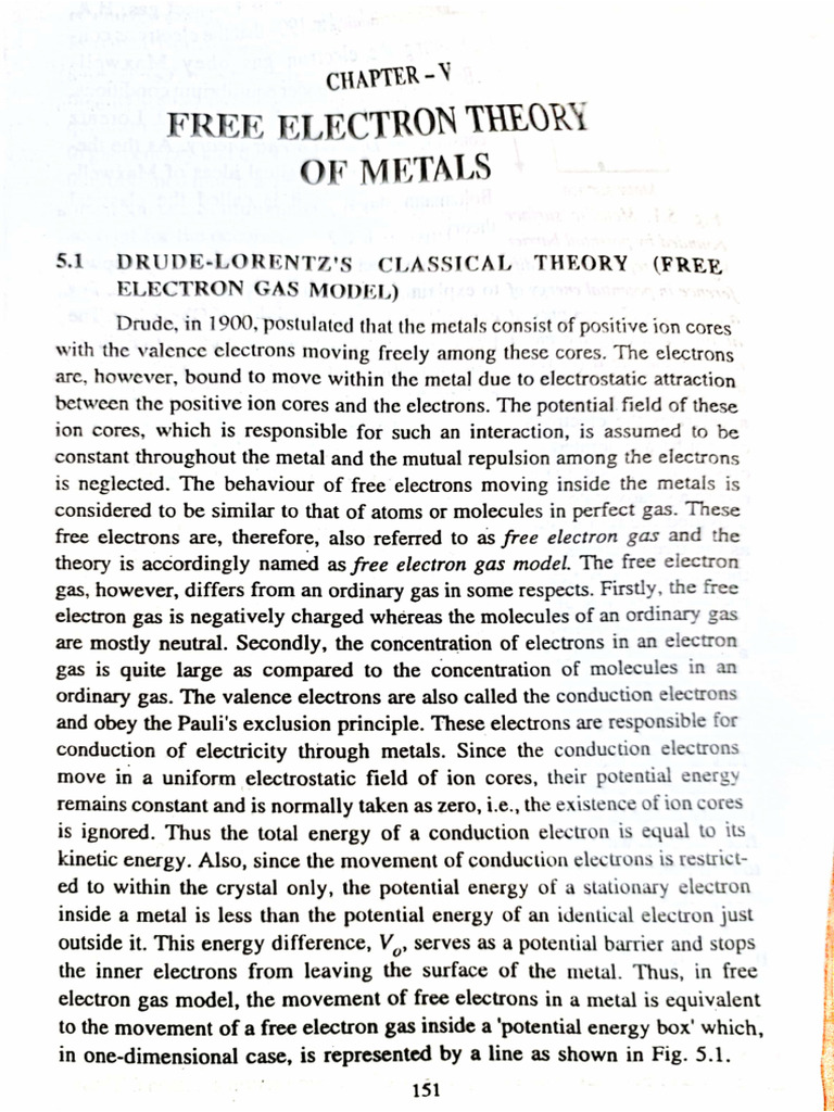Free Electron Theory | PDF
