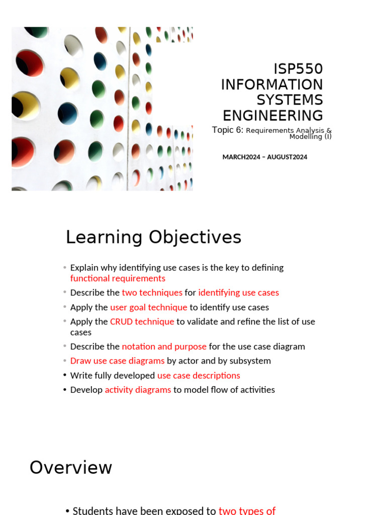 Topic 6 - Requirement Analysis and Modelling | PDF | Use Case | Systems ...