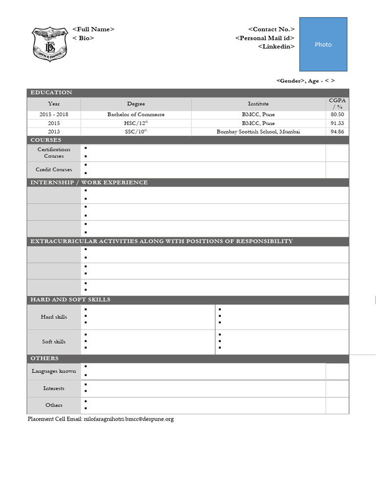 Resume Format | PDF