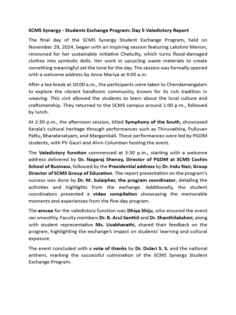 5 TH Day Report | PDF