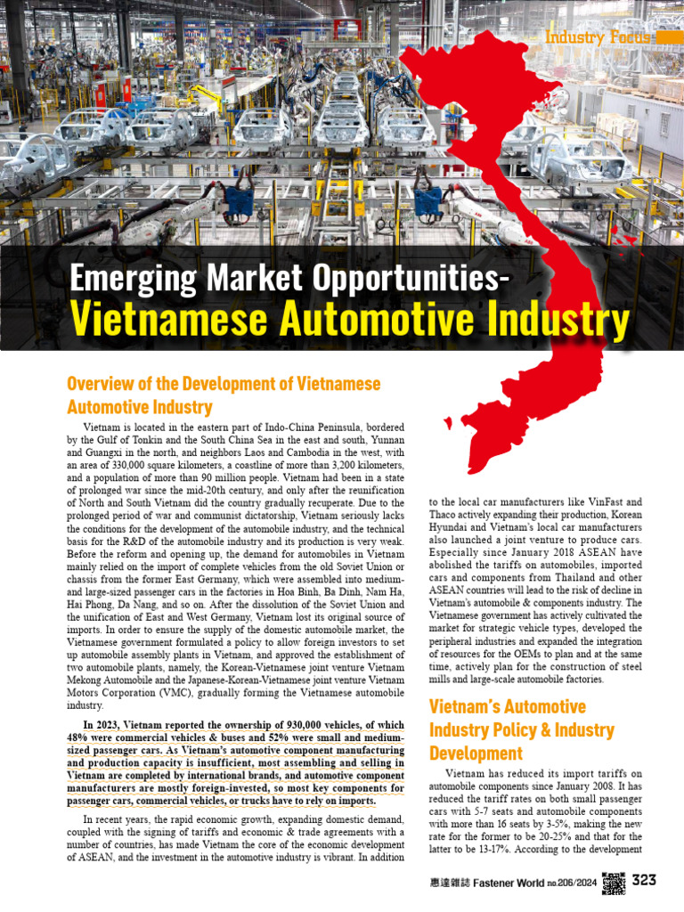 Vietnamese Automotive Industry: Emerging Market Opportunities | PDF ...