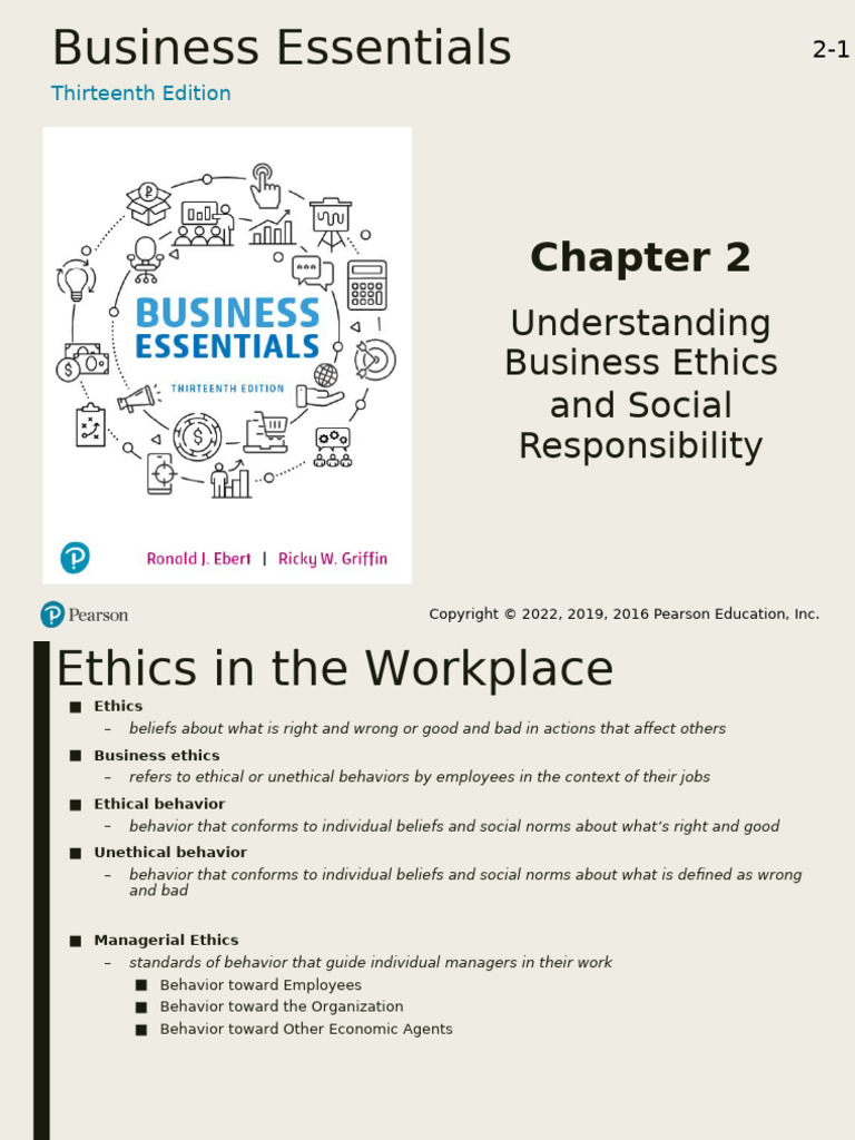 Chapter (2) - Understanding Business Ethics AndSocial Responsibility - Whole Chapter | PDF ...