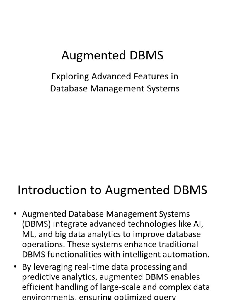 Argumented_dbms | PDF | Databases | Internet Of Things