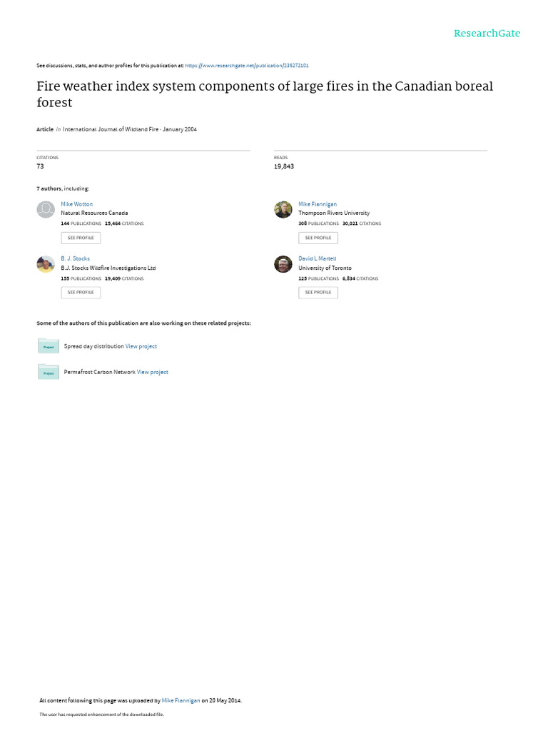 Fire Weather Index System | PDF | Wildfire | Physical Geography