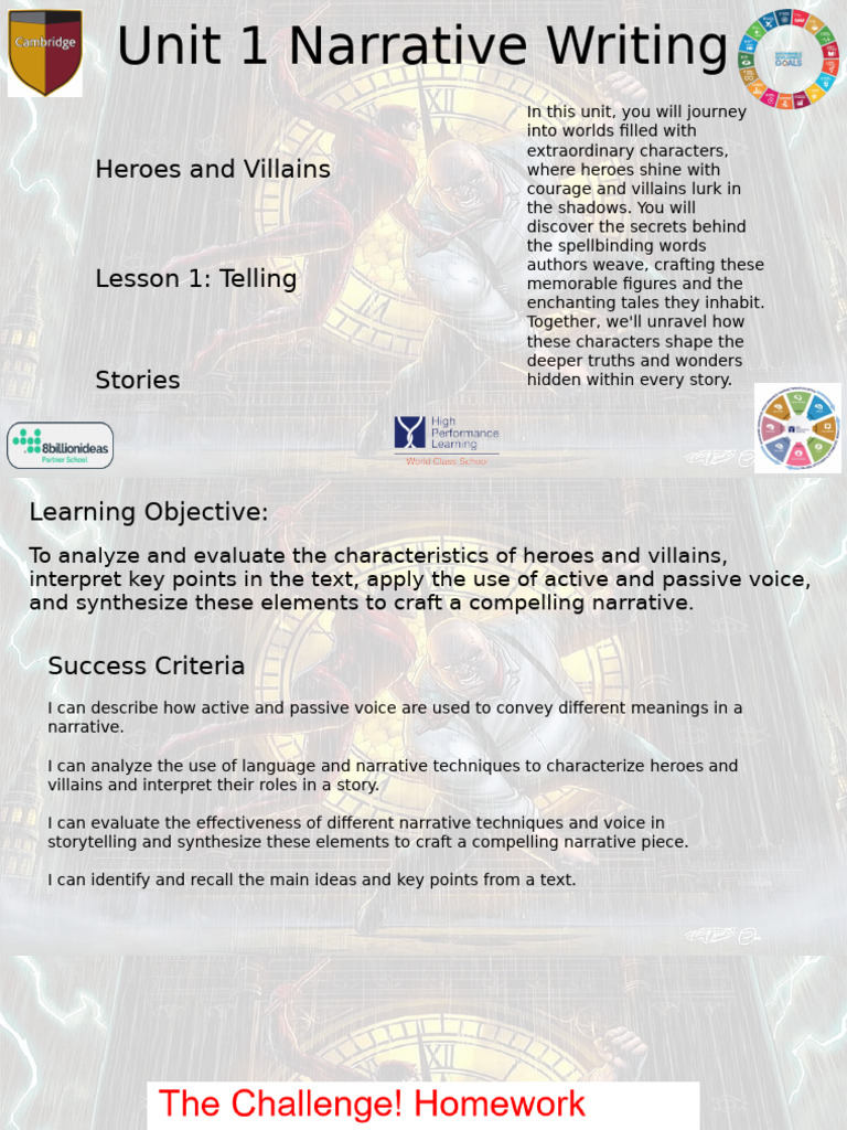 Unit 1 Narrative Writing Lesson 1 - Student | PDF