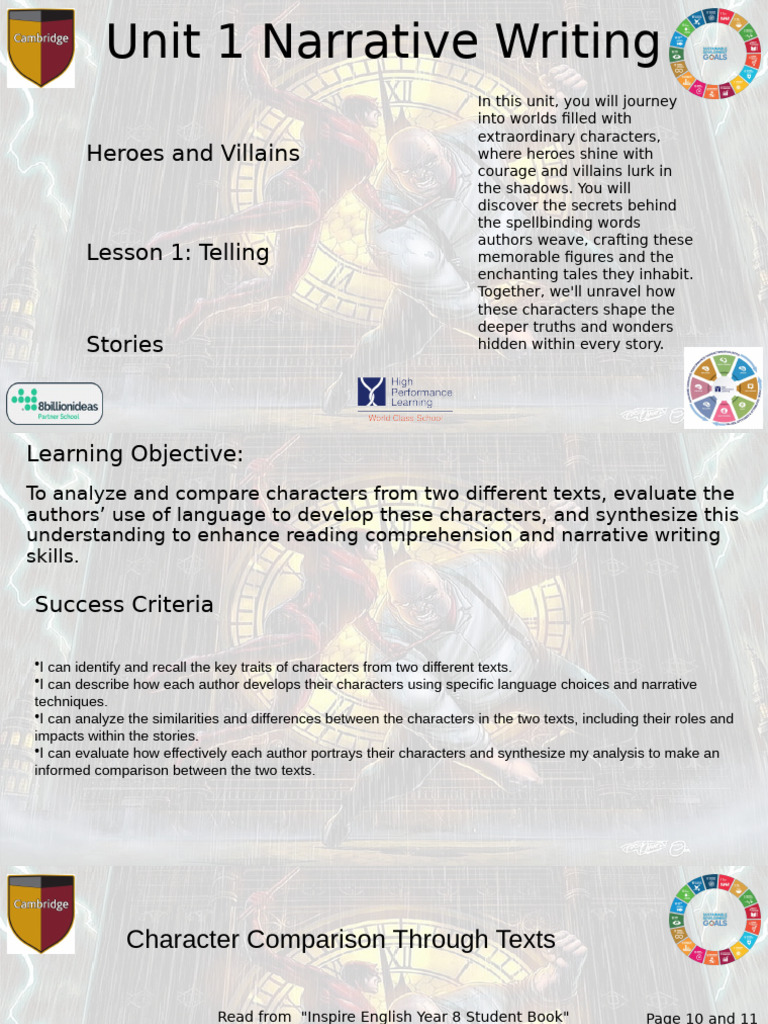 Unit 1 Narrative Writing Lesson 3 - Studentcopy | PDF