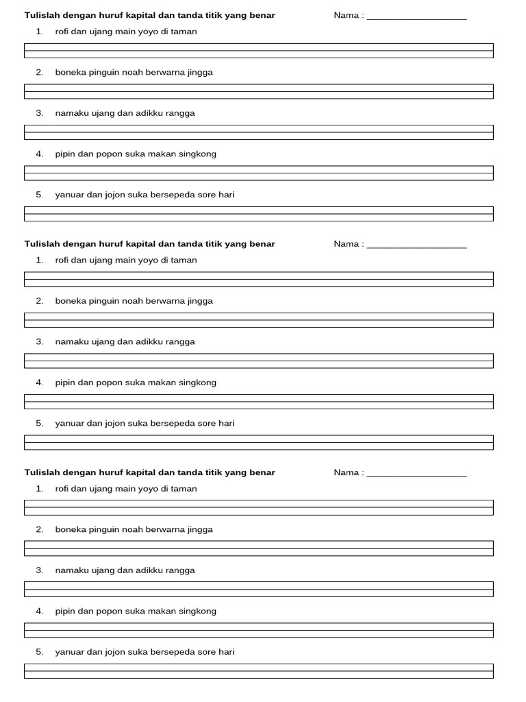 Penulisan Huruf Kapital yang Tepat | PDF