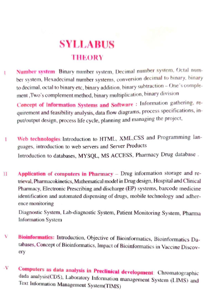 Computer Application in Pharmacy | PDF
