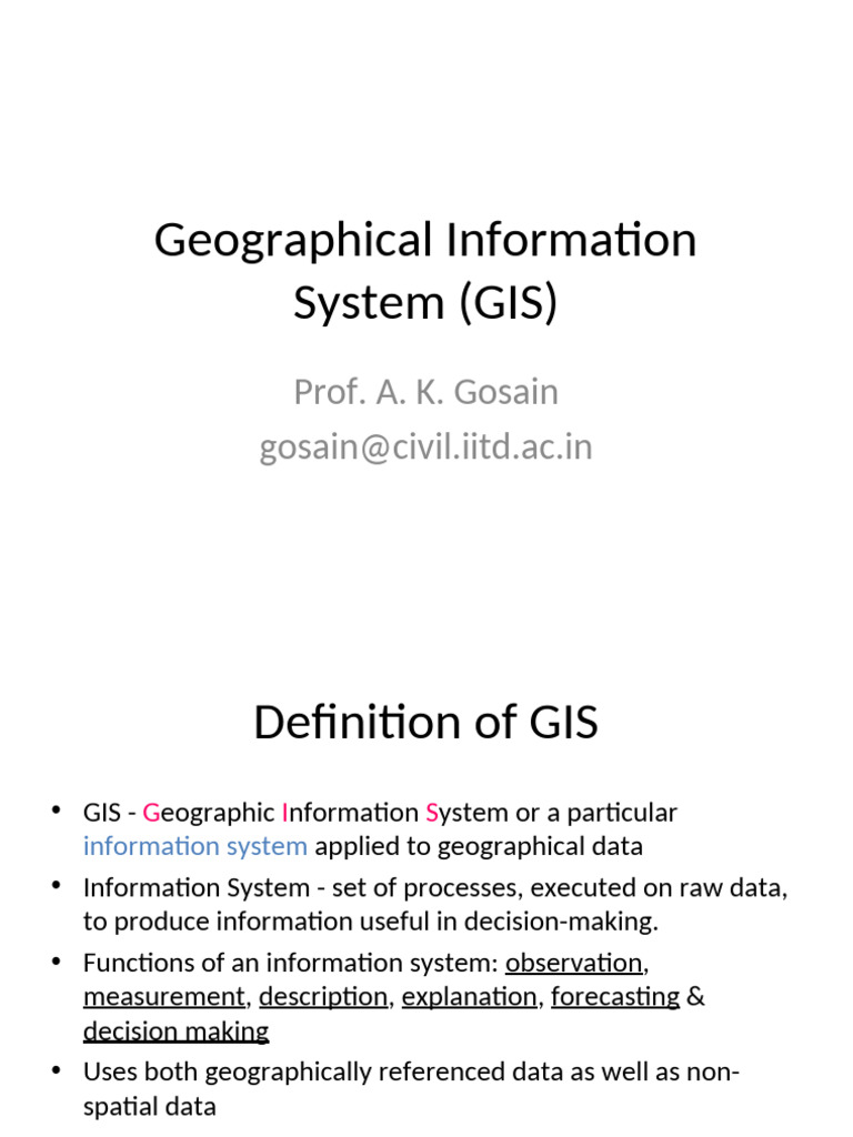 Lecture 01 | PDF | Geographic Information System | Geography