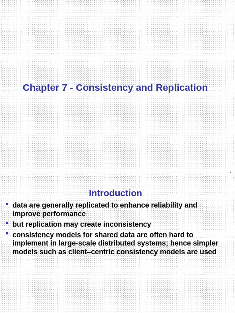 Chapter 7-Consistency and Replication (1) | PDF | Replication (Computing) | Distributed Computing