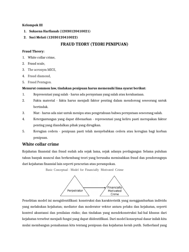 Kelompok III-Fraud Theory | PDF