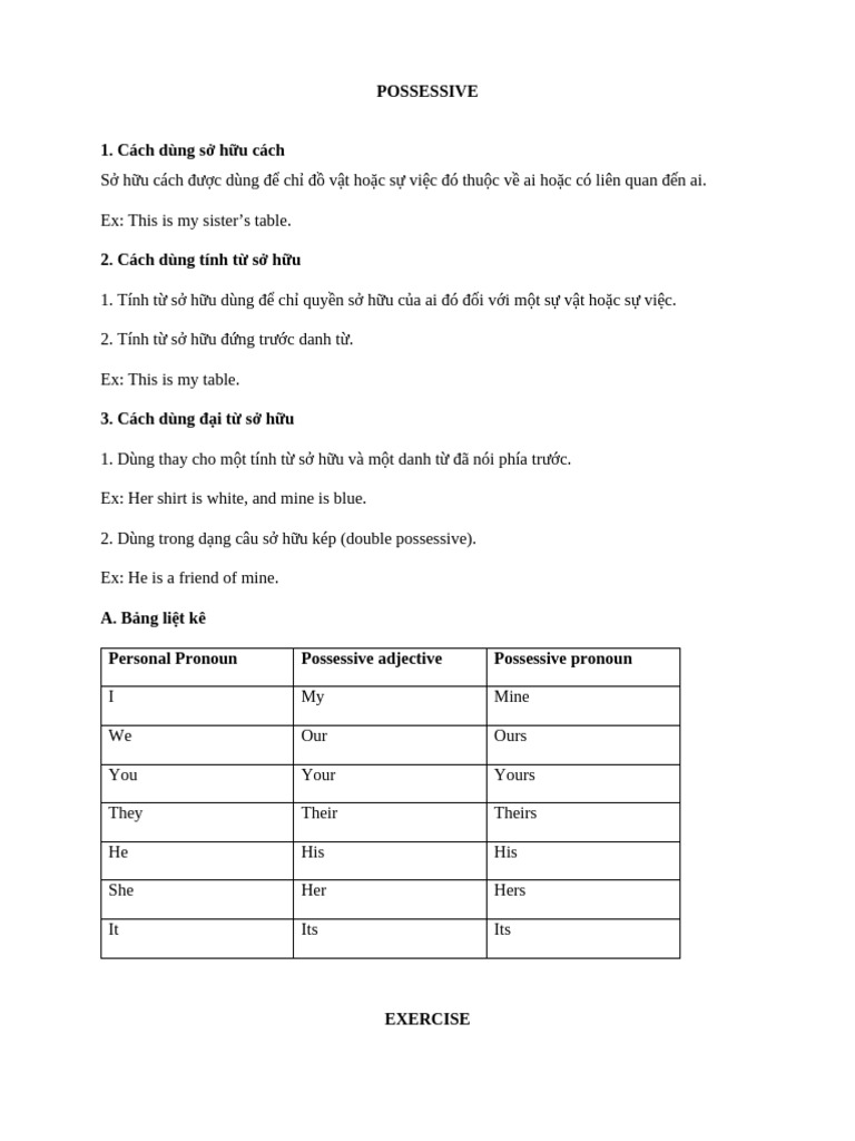 POSSESSIVE | PDF | Linguistic Typology | Grammatical Number