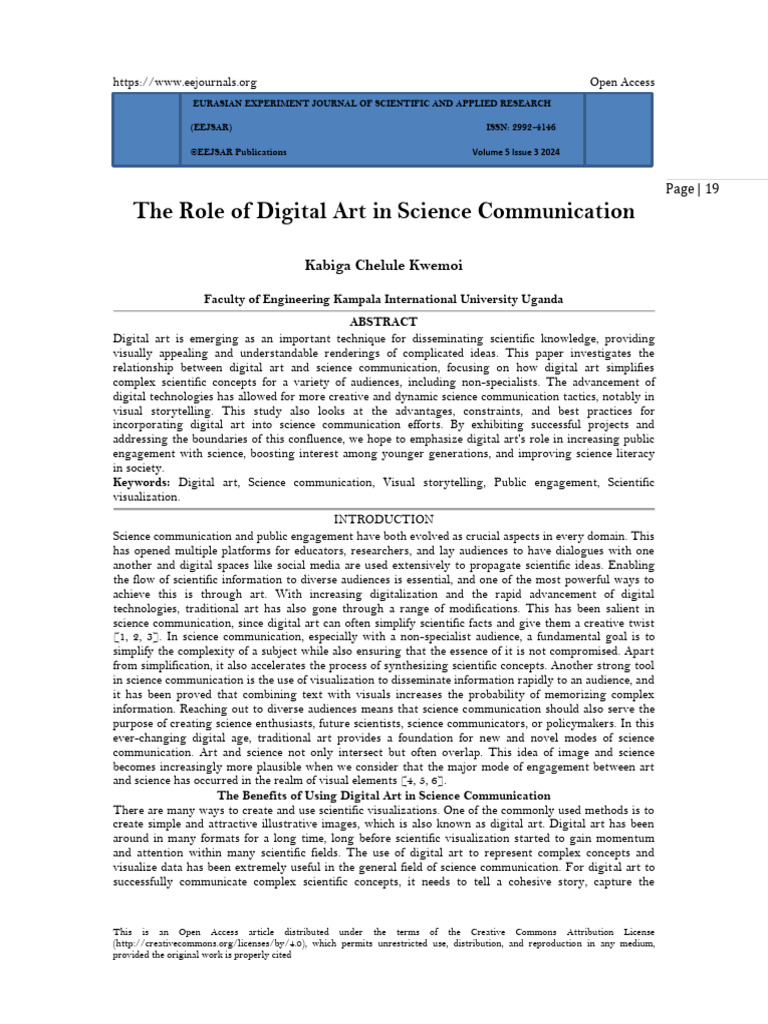 Digital Art's Impact on Science Communication | PDF | Science | Information