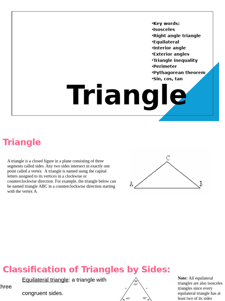 Triangle - Copy | PDF | Triangle | Trigonometric Functions