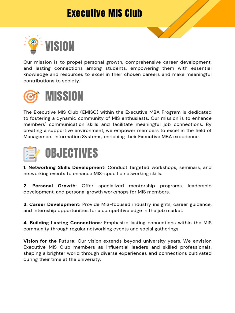 Executive-MIS-Club | PDF | Mentorship | Public Relations