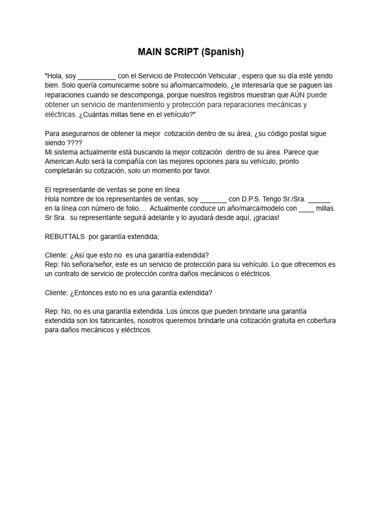 Script DPS Spanish | PDF