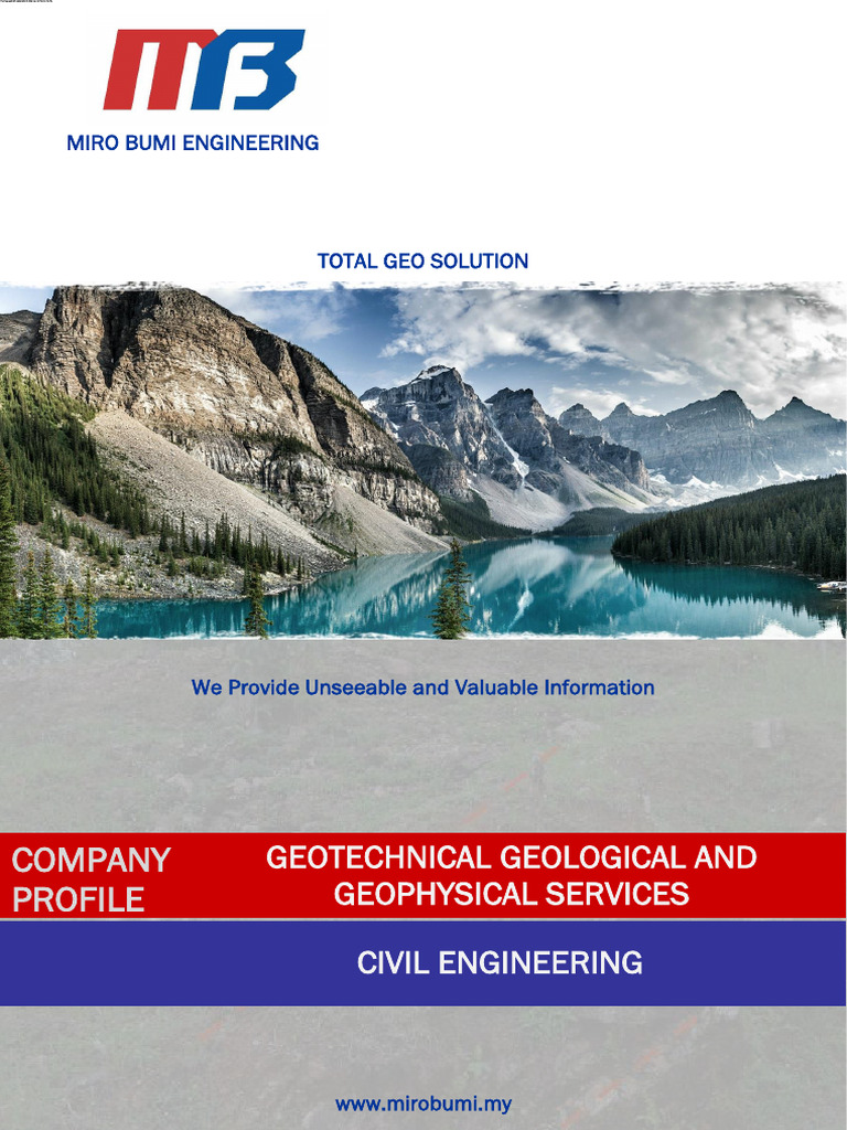 Miro Bumi Engineering Overview | PDF | Geotechnical Engineering | Geophysics