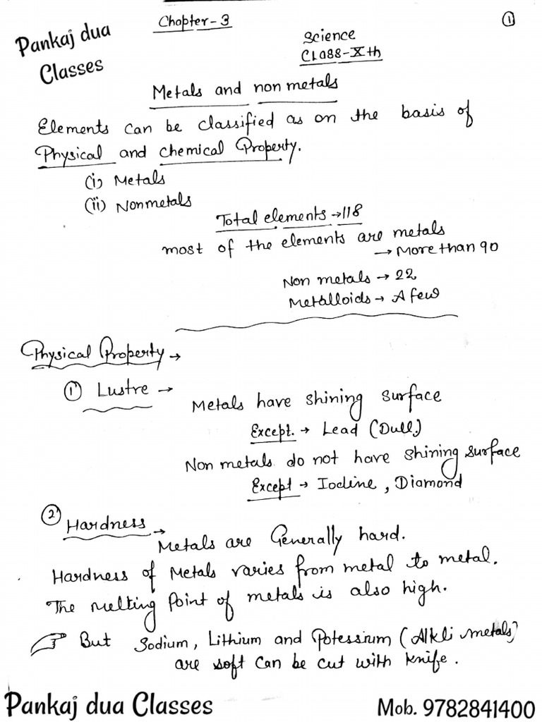 Class 10th Sci. Chap. 3 | PDF