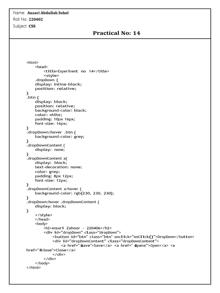 Css Exp 14 PDF Updated Tuesday | PDF | Software | Computing