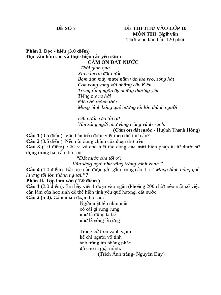 Đề số 7 xong | PDF