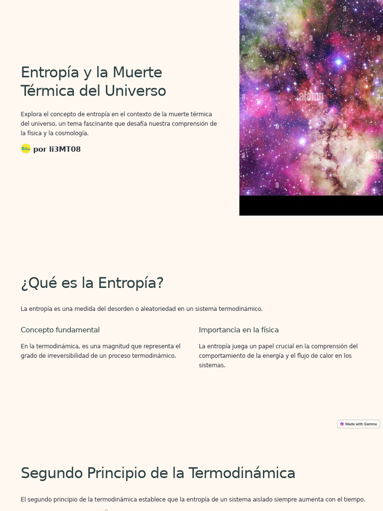 Entropía y el Destino del Universo | PDF | Entropía | Termodinámica