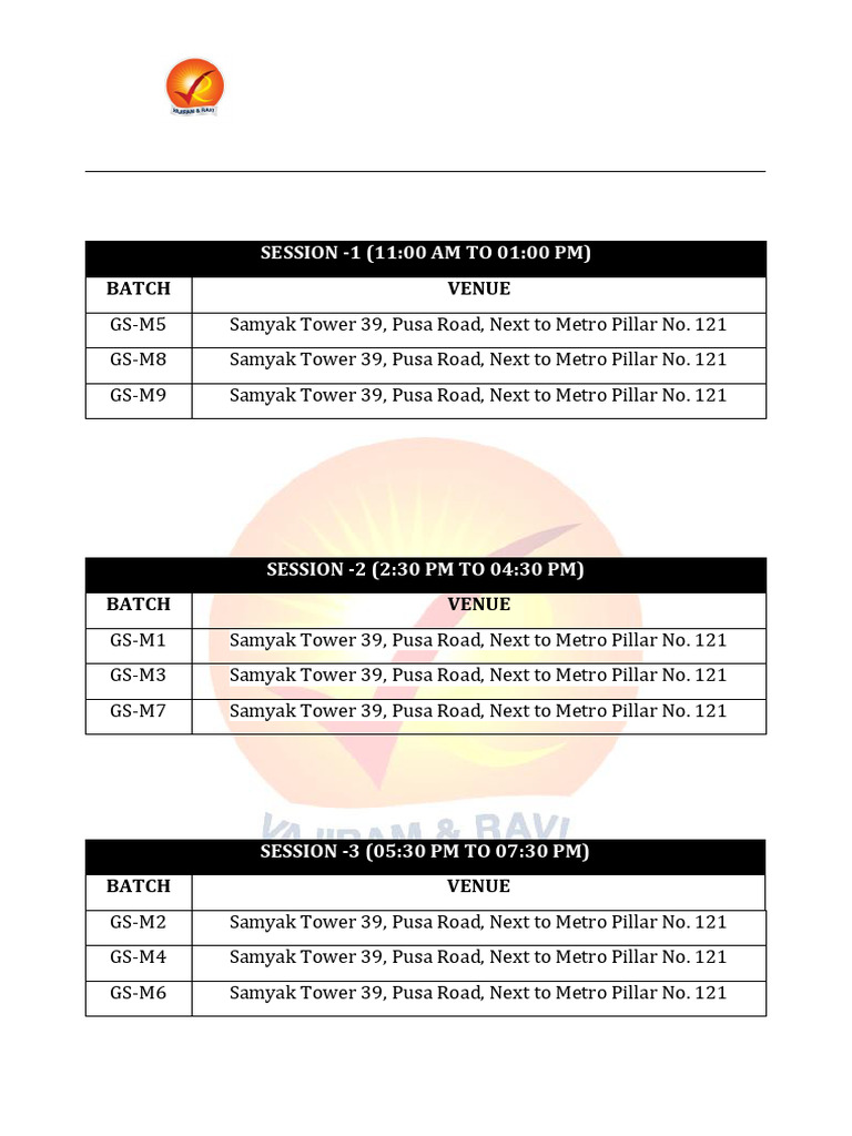 CLASS TEST SEATING | PDF