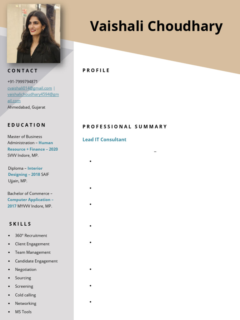 Vaishali Choudhary - 2024 | PDF | Recruitment | Business