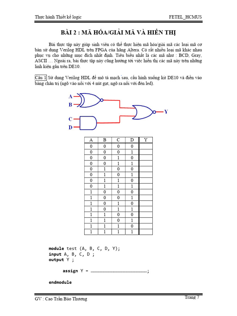 TH Thiet Ke Logic - 2 | PDF