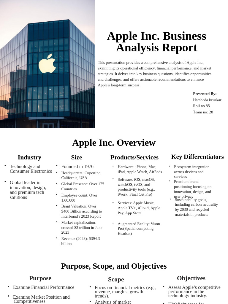 Apple Presentation BA | PDF | Apple Inc. | I Phone