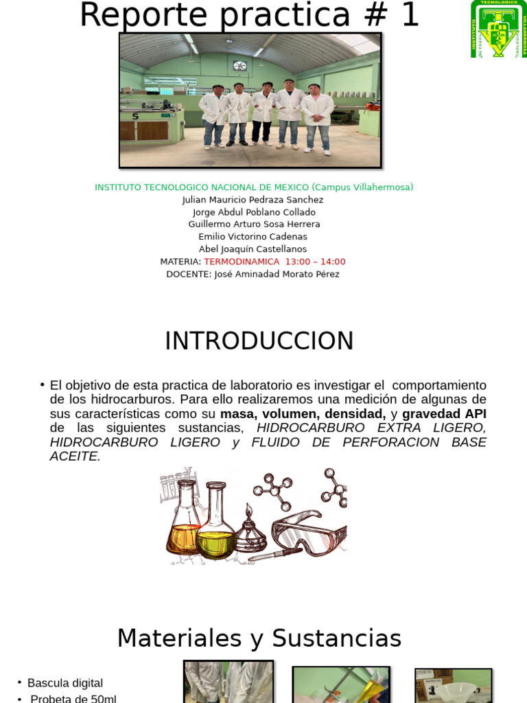 Reporte Practica # 1 | PDF | Densidad