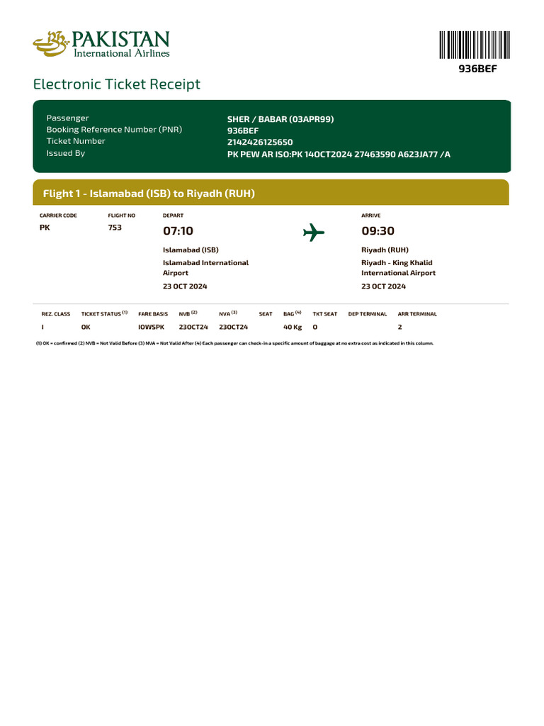 Babar Sher Issued Ticket 936bef-Tickets | PDF
