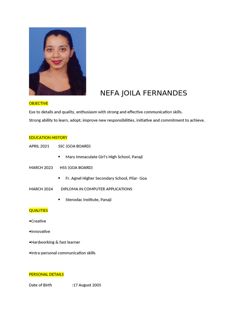 NEFA JOILA FERNANDES [CV]new (2) | PDF