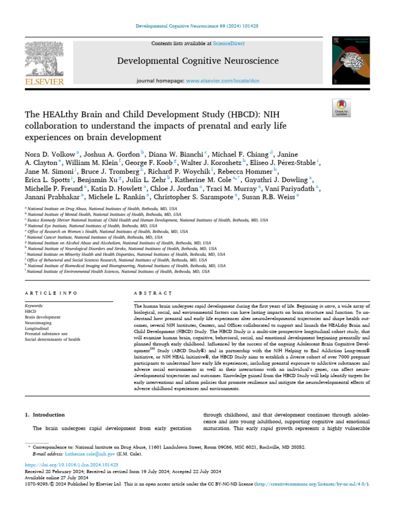 Prenatal_The Healthy Brain and Child Development Study (HBCD)_ NIH collaboration to understand ...