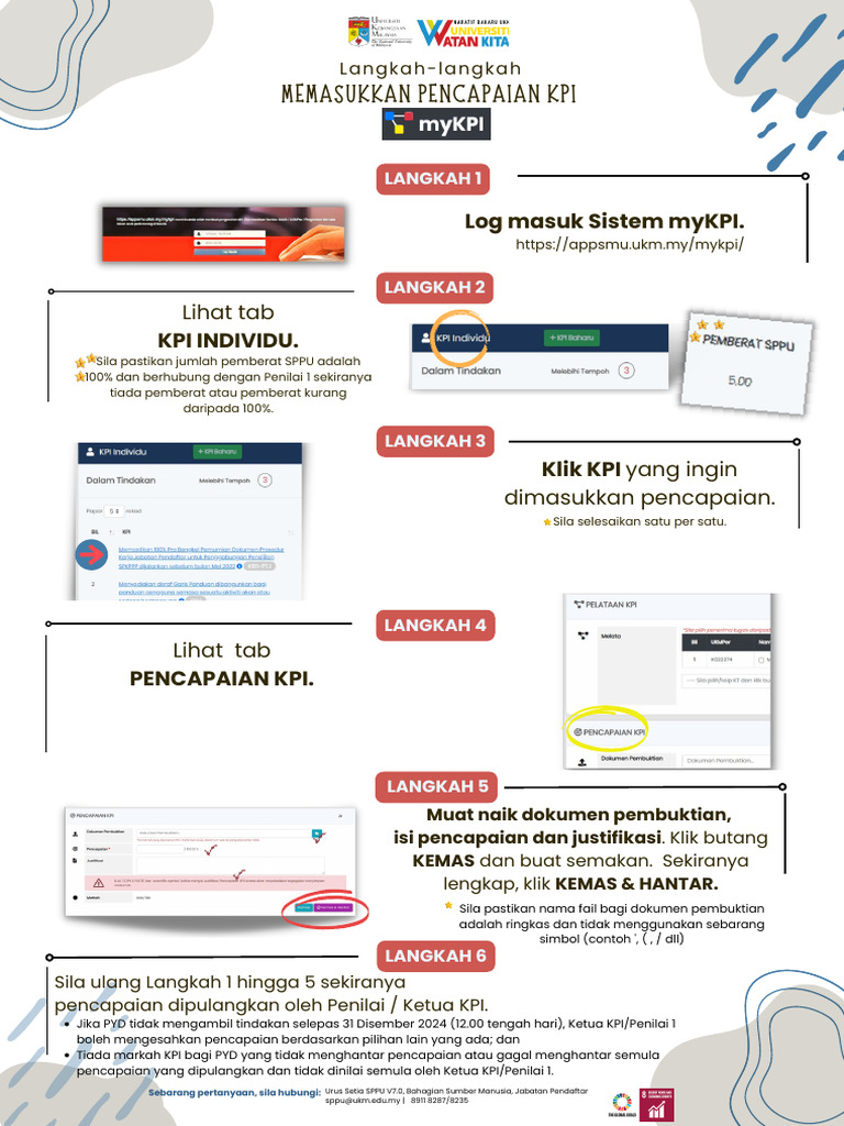Langkah-Langkah Memasukkan Pencapaian KPI | PDF