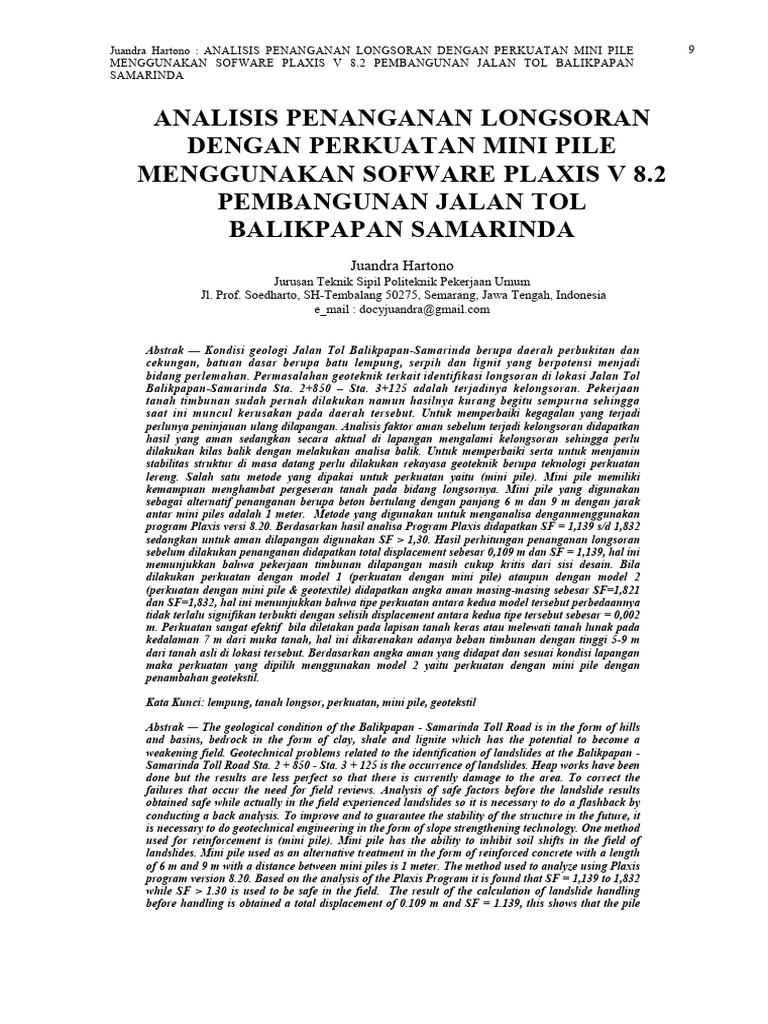 Penanganan Longsoran dengan Mini Pile | PDF