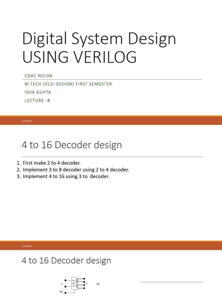 IG MTechVLSI 1 DSD Unit1 Lec8 | PDF | Logic Gate | Computing