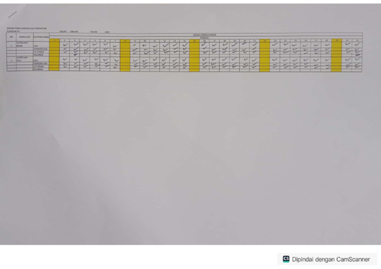 Form Inspeksi Alat | PDF